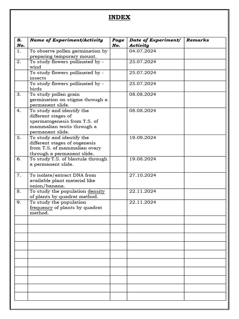 Practical Bio XII | PDF