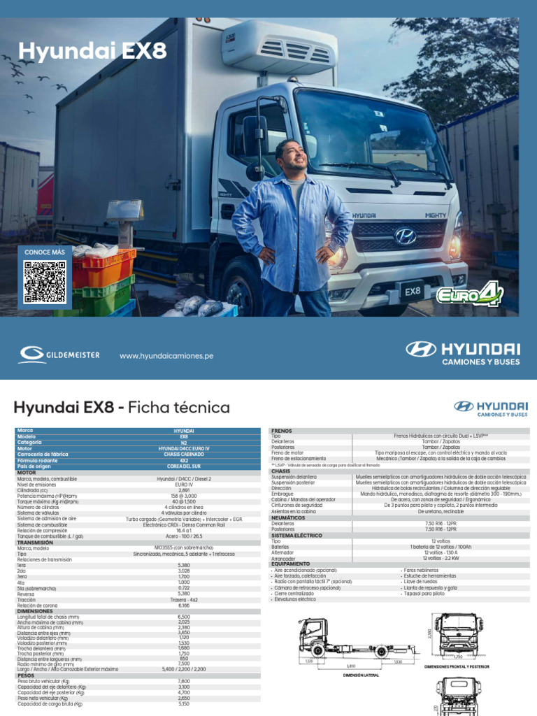 Ficha Tecnica-Ex8 Camion BNL-828 | PDF | Vehículo de motor | Tecnología de vehículos