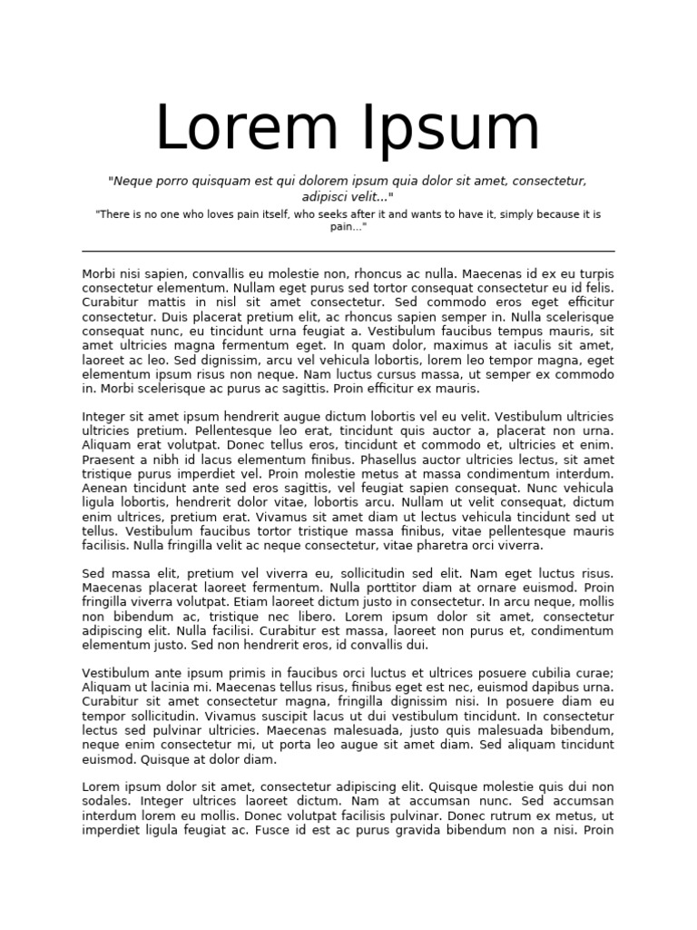 Lorem Ipsum | PDF