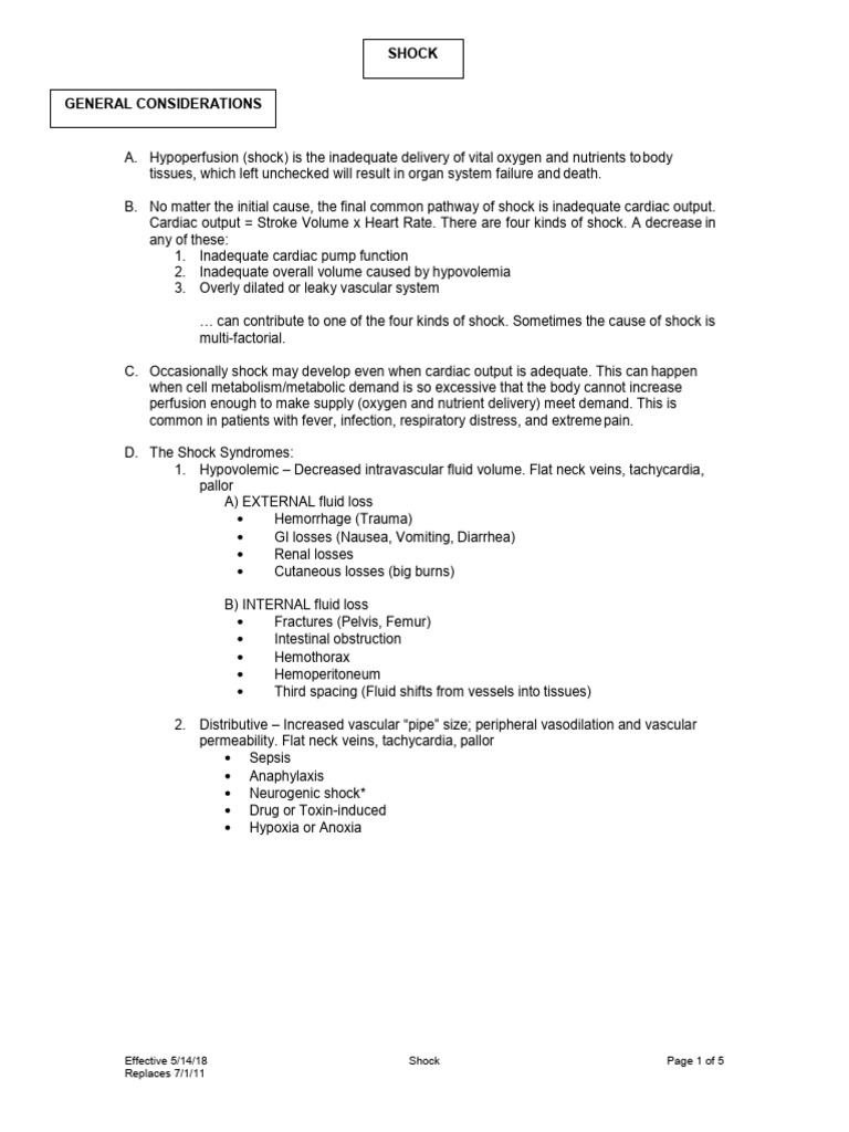 Shock Pdf Shock Circulatory Sepsis