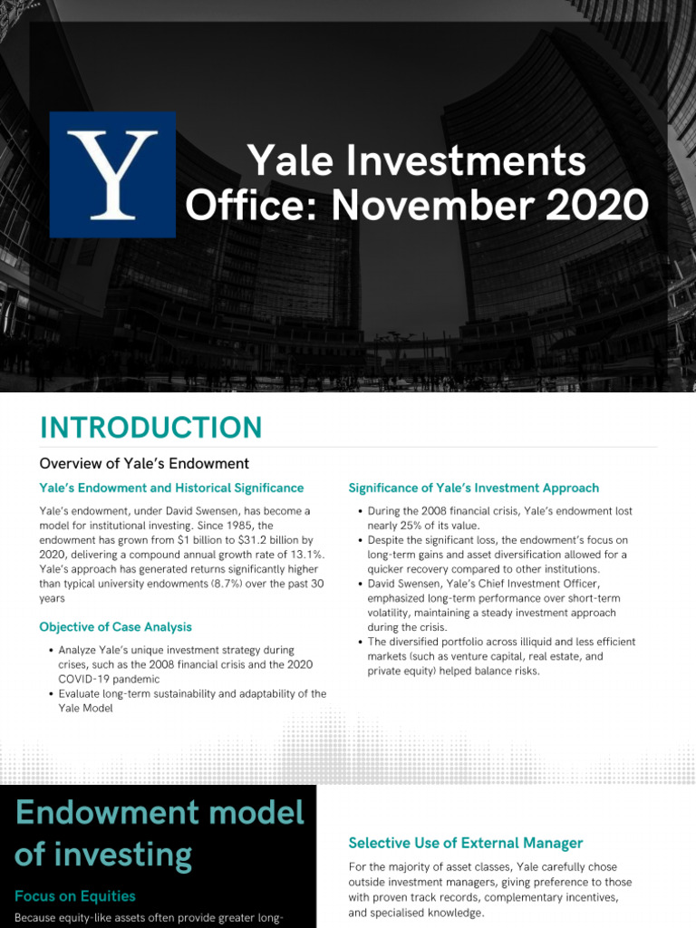 Group 04 - Yale Investments | PDF