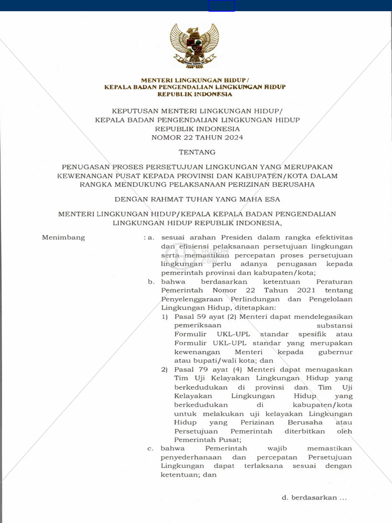 KEPMEN_LH_22_2024 | PDF