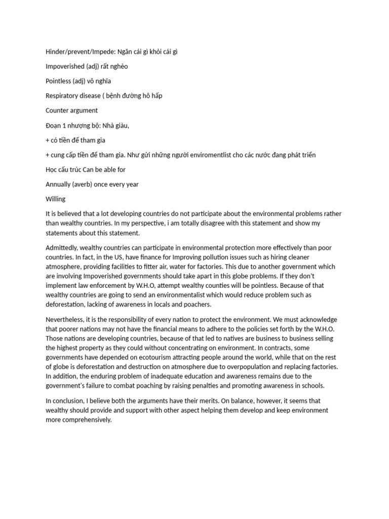 Global Environmental Responsibilities | PDF