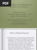 Tannen's Gender Language Contrasts | PDF | Human Communication ...