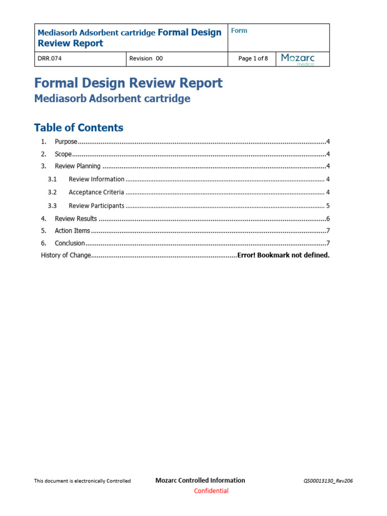 DRR.074 - Design Input Review Report - Mediasorb Adsorbent Cartridge_revMKTG | PDF ...