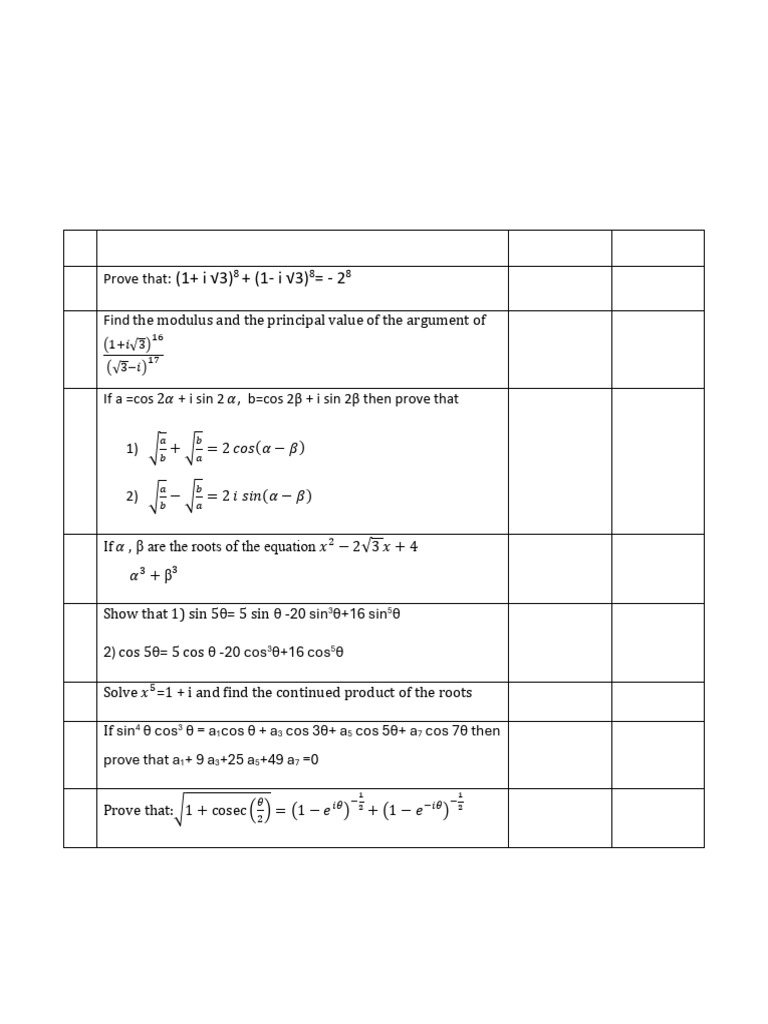 tut 2. complex numbers | PDF