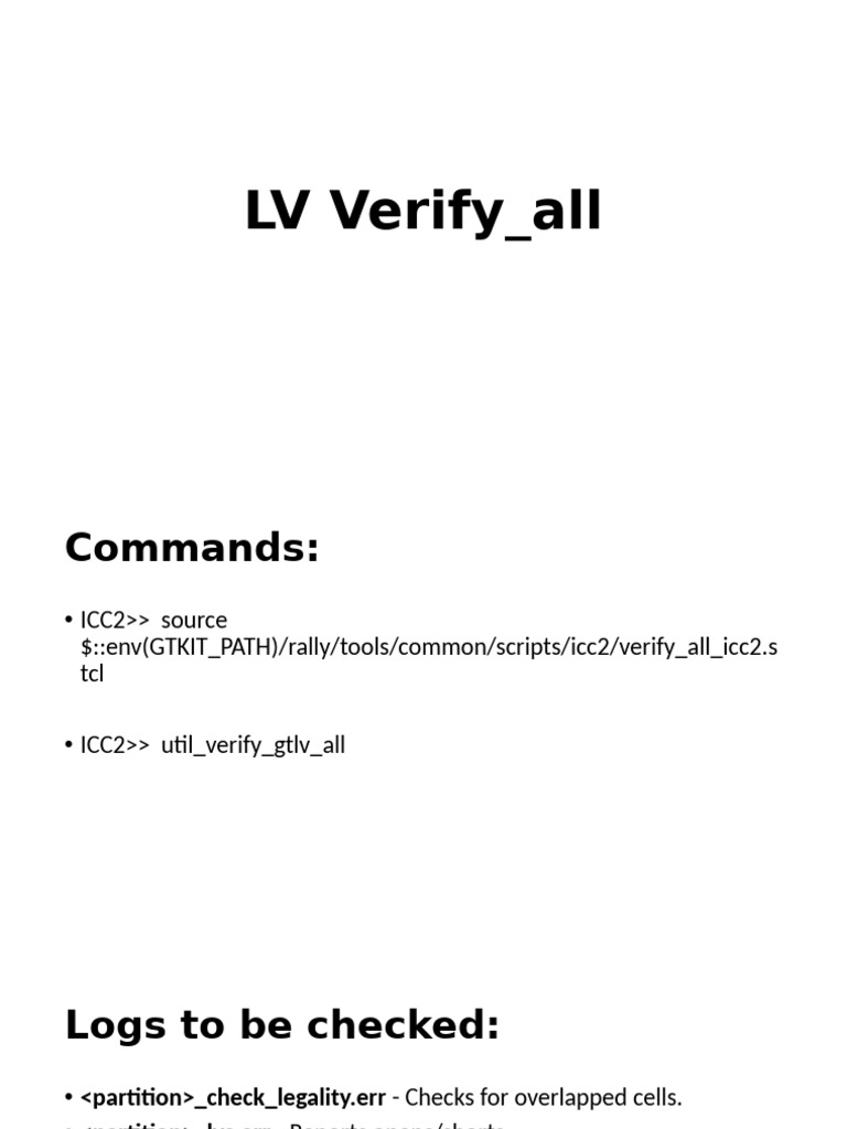 LV Verify_all | PDF | Computing