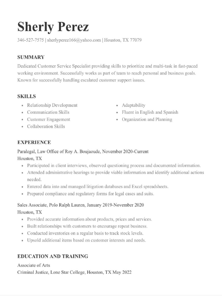 Resume 2024 | PDF
