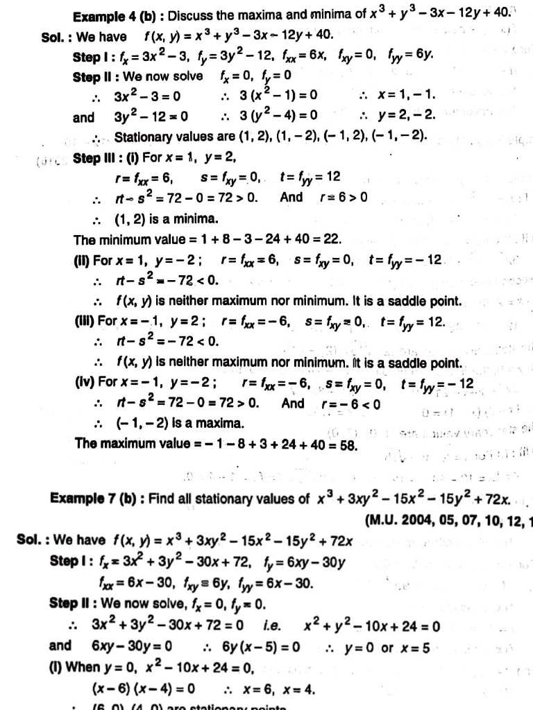 Tut 6. Application of Partial Derivatives and Successive Differentiation | PDF | Analysis ...