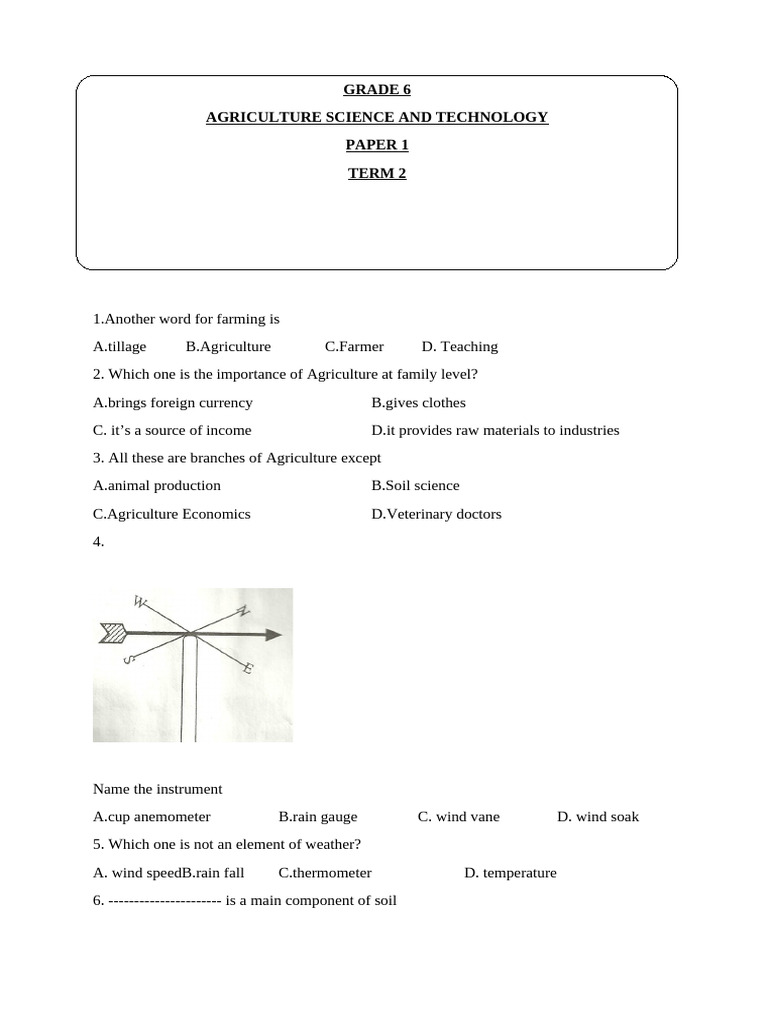 Agric, Scie and Tech P1 Grade 6 | PDF | Soil | Software
