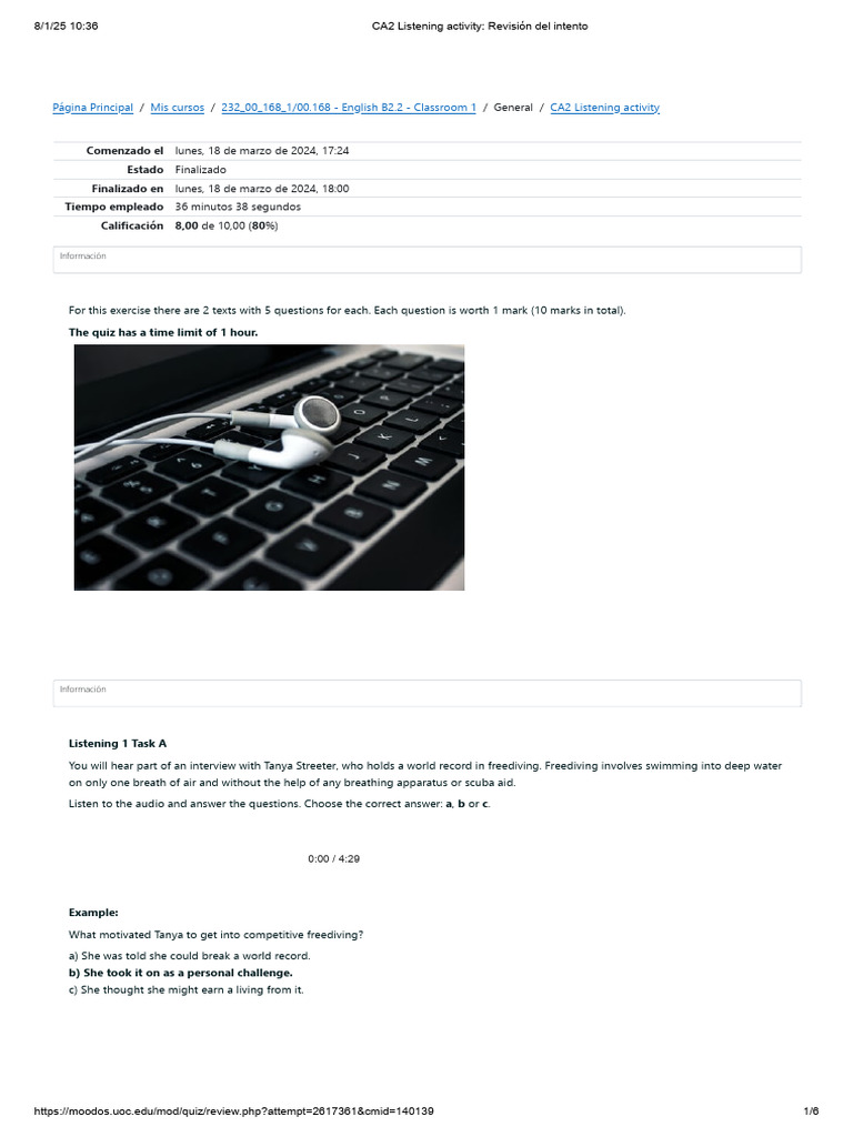 CA2 Listening Activity - Revisión Del Intento | PDF | Economies | Business