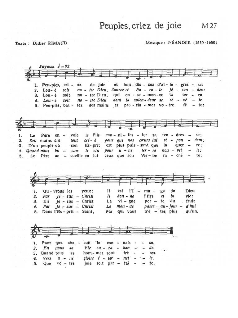 Peuple, Criez de Joie | PDF