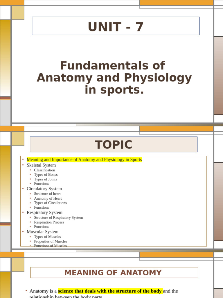 T1 - Meaning and Importance of Anatomy and Physiology | PDF | Shoulder ...