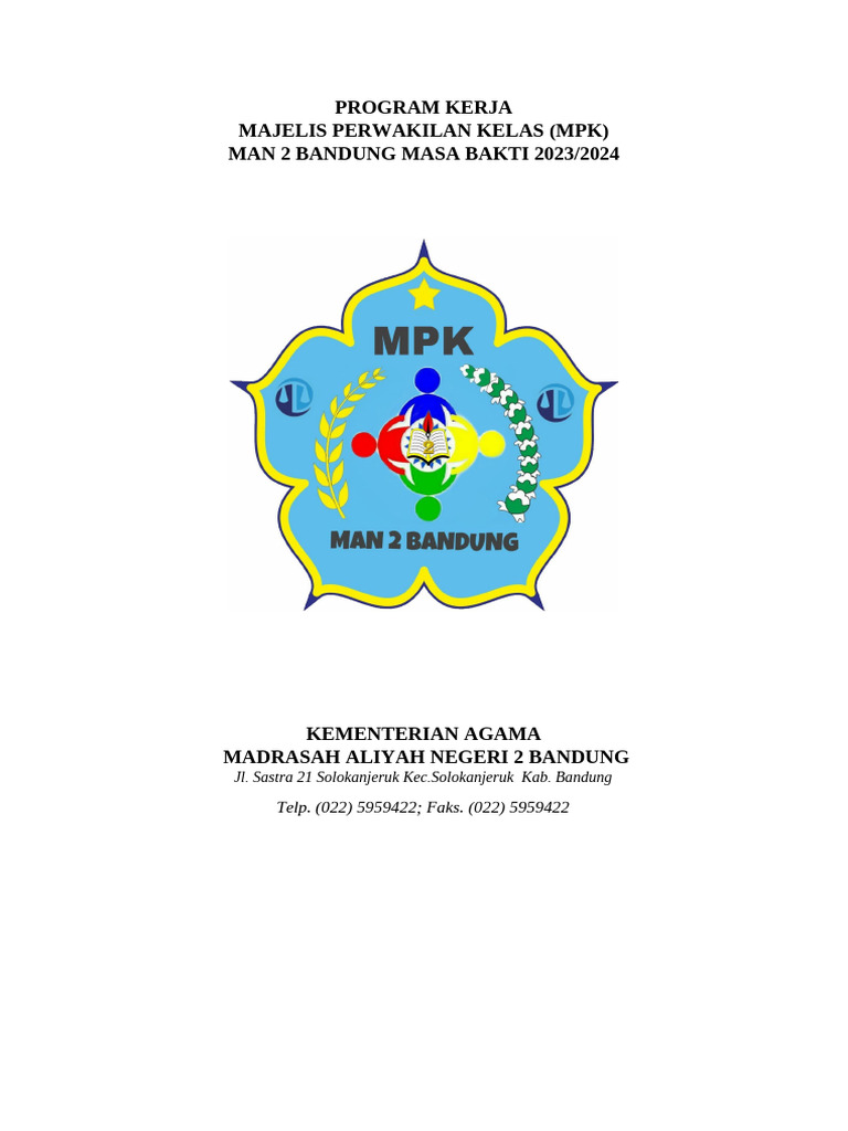 Program Kerja Mpk 2023-2024 | PDF