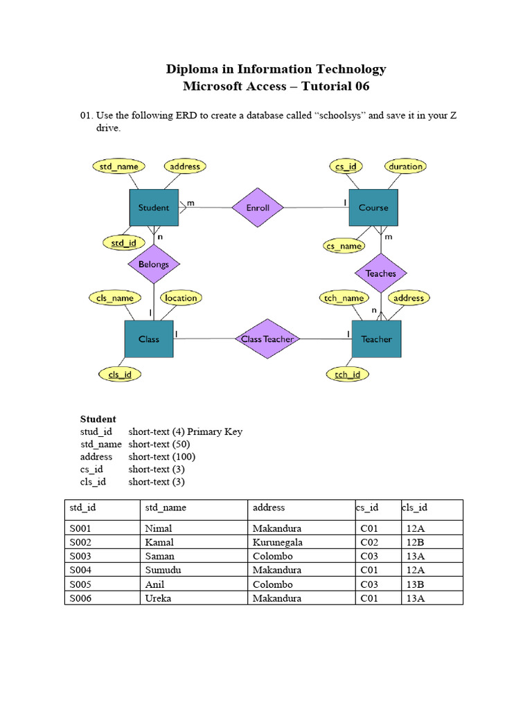 DIT MS Access Tutorial 06 | PDF