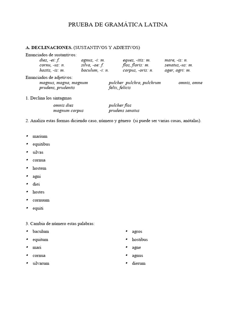 Prueba de Gramática 1 | PDF | Idiomas | Sintaxis