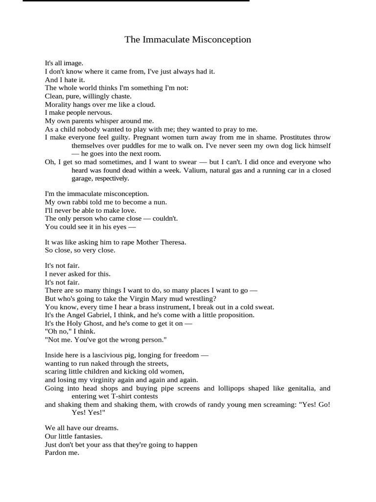 The Immaculate Misconception | PDF