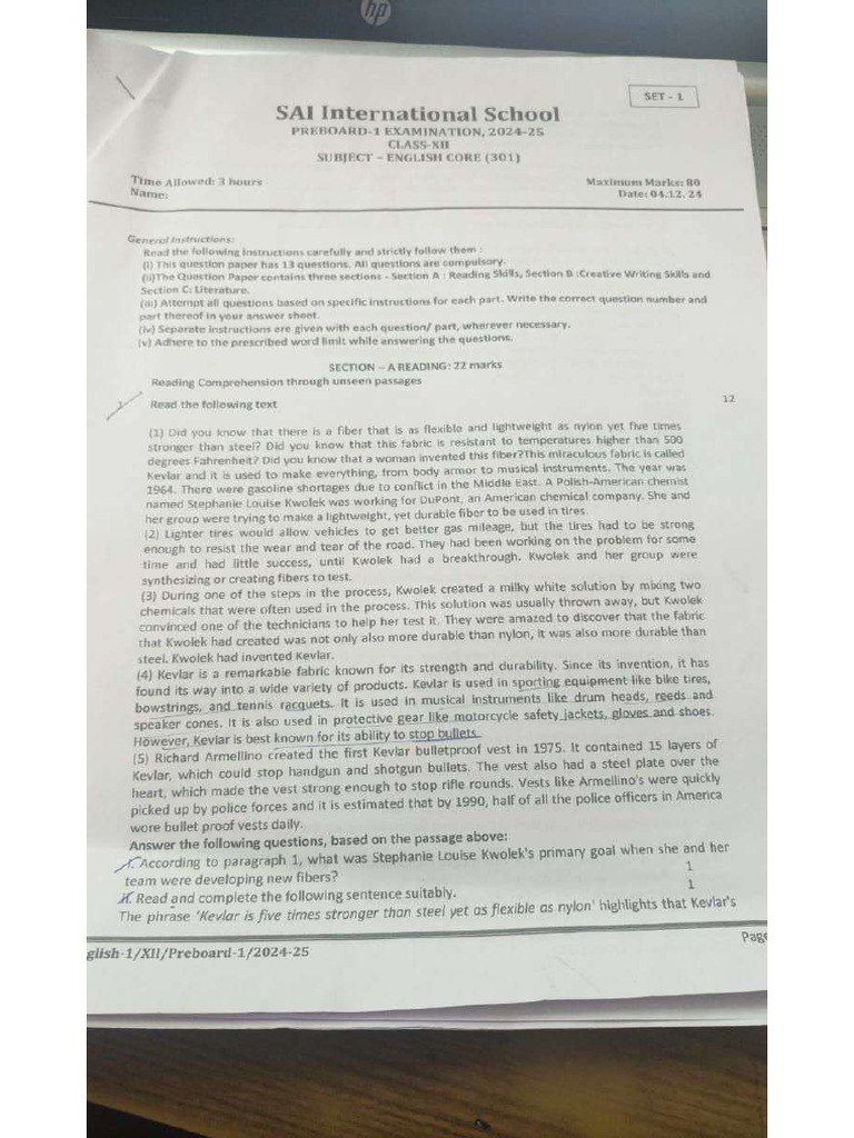 English PreBoard pdf | PDF