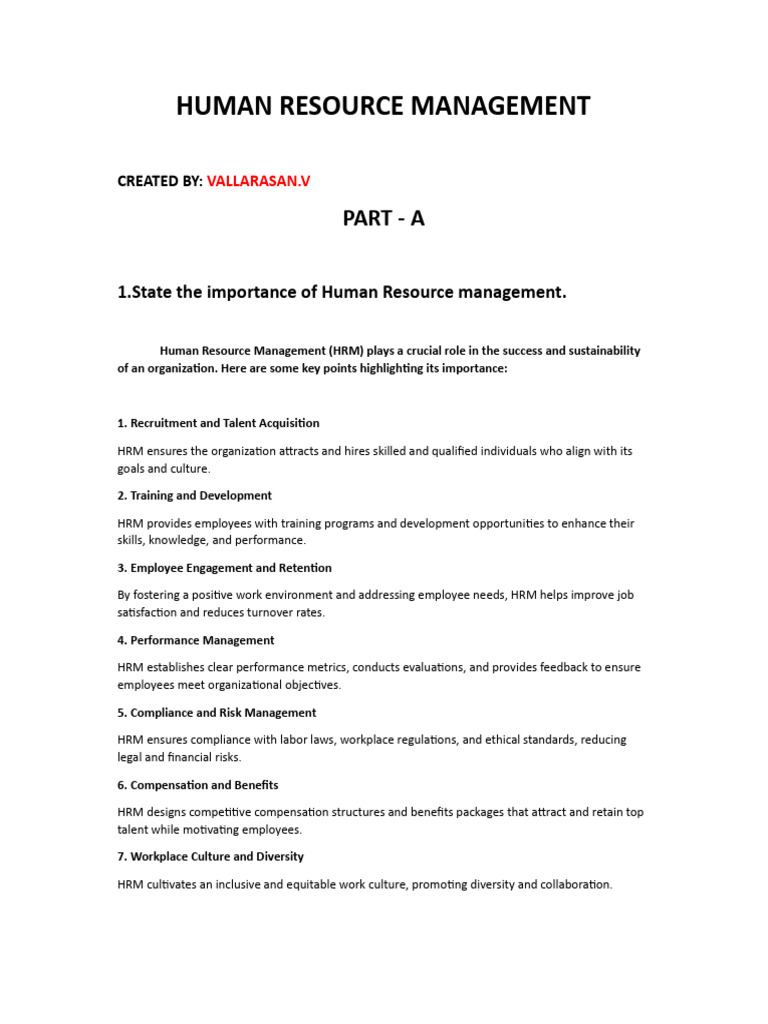 Human Resource Management Second Sem | PDF | Human Resource Management ...