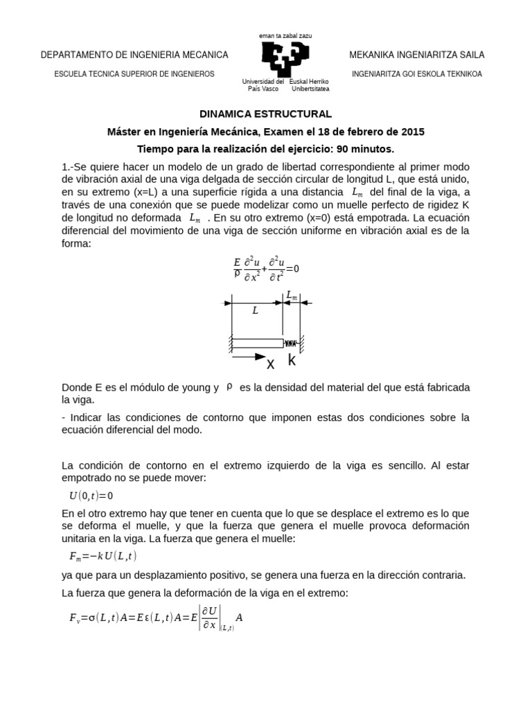 2015finalfebreroresuelto | PDF | Viga (Estructura) | Mecánica