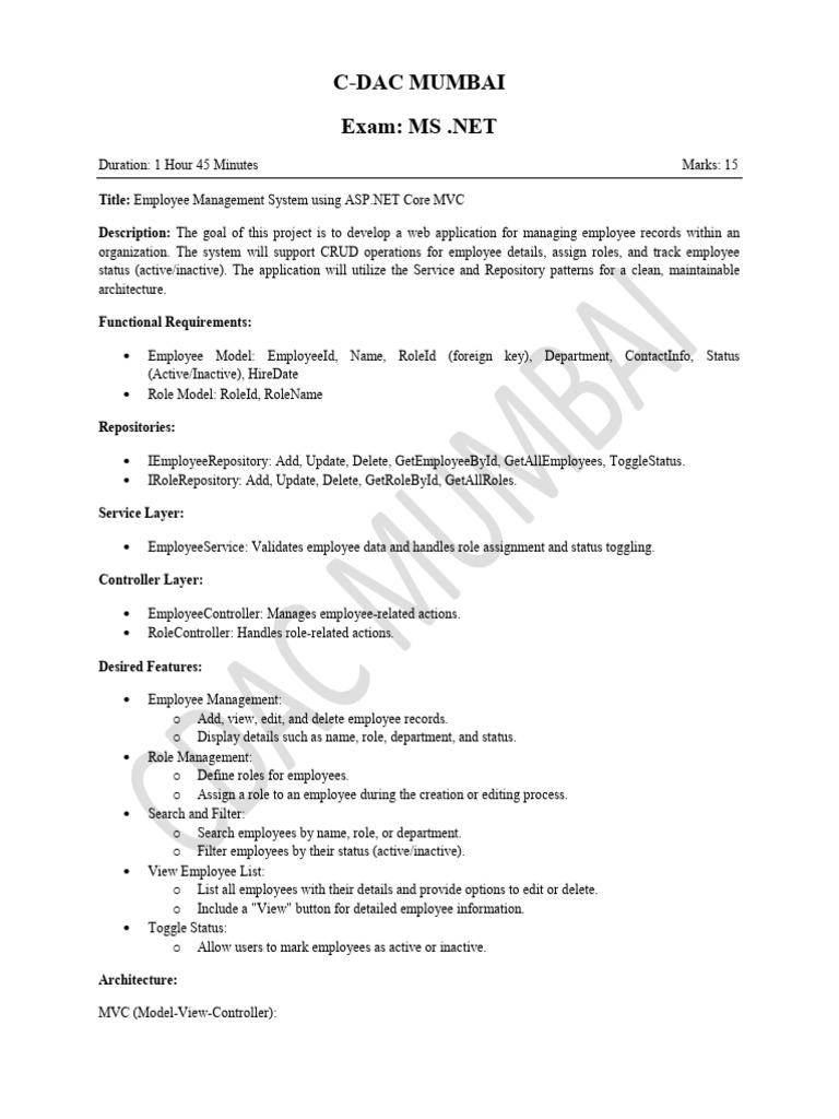 MS .NET_Spot_QP | PDF | Model–View–Controller | Computer Science