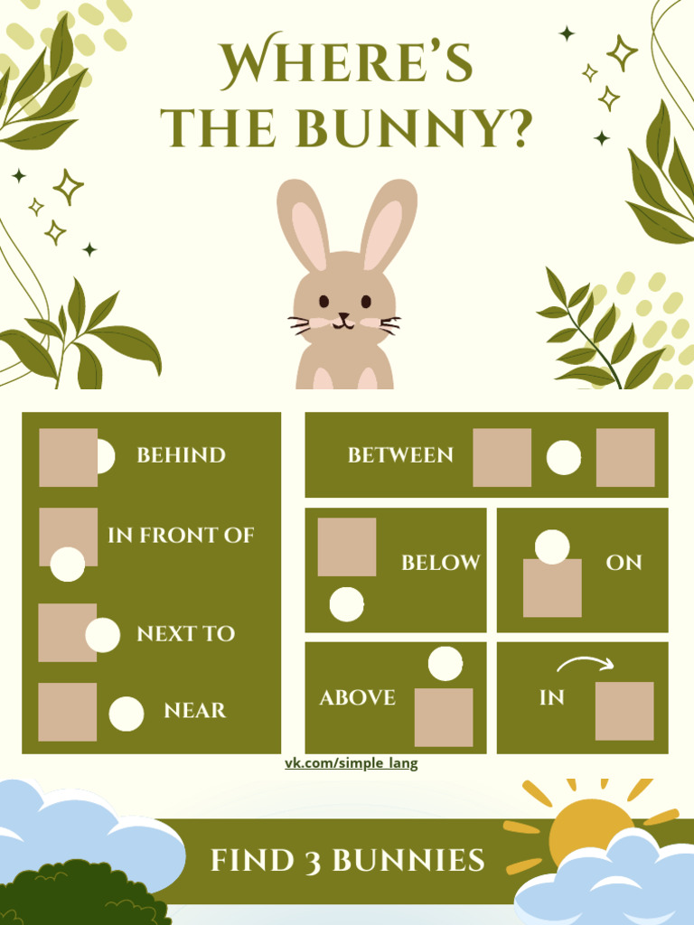 Where - S - The - Bunny - by - Simple - Language Prepositions of Place ...