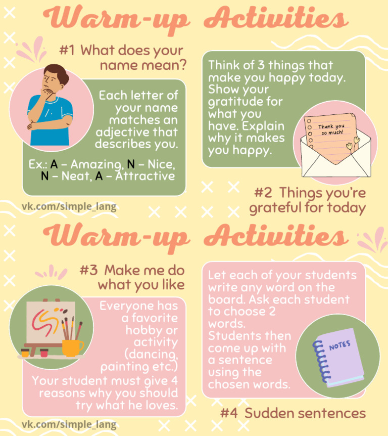 Warm - Up Activities Part 2 | PDF