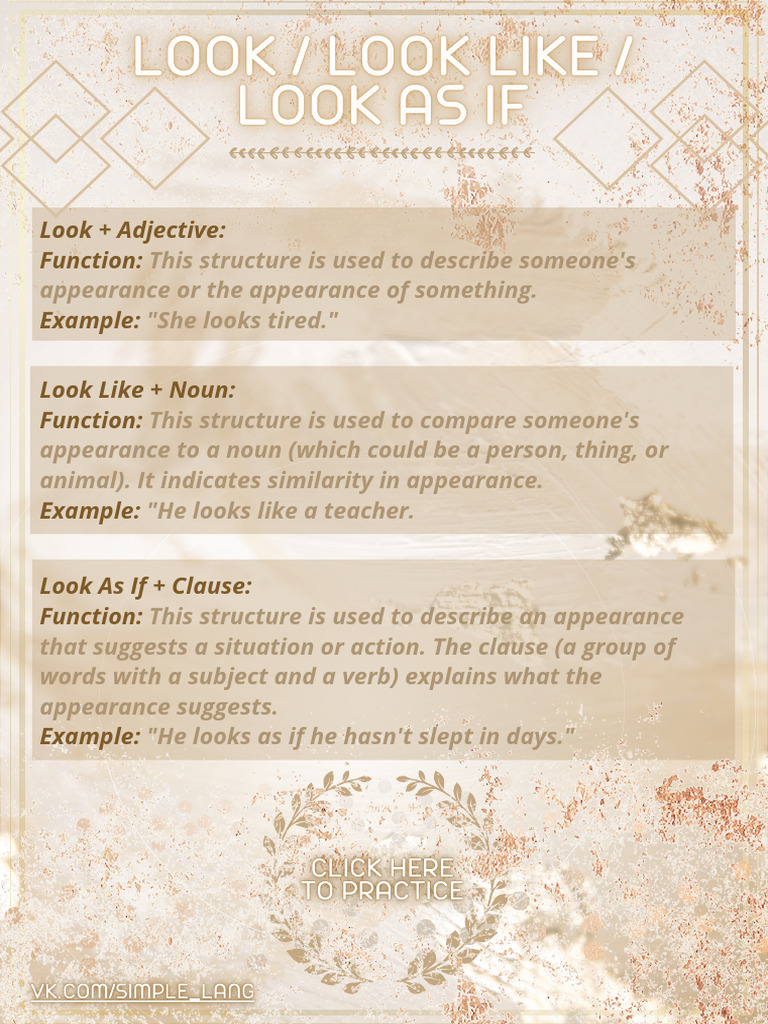 Differences_Among_Look_Look_Like_and_Look_As_If_by_simple_language | PDF