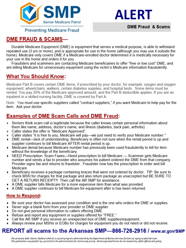 DME Fraud Awareness for Seniors | PDF | Medicare (United States ...