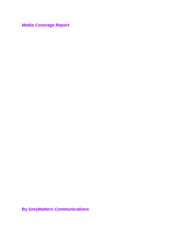 Daakia Media Coverage Report | PDF | Startup Company | Small Business & Entrepreneurs