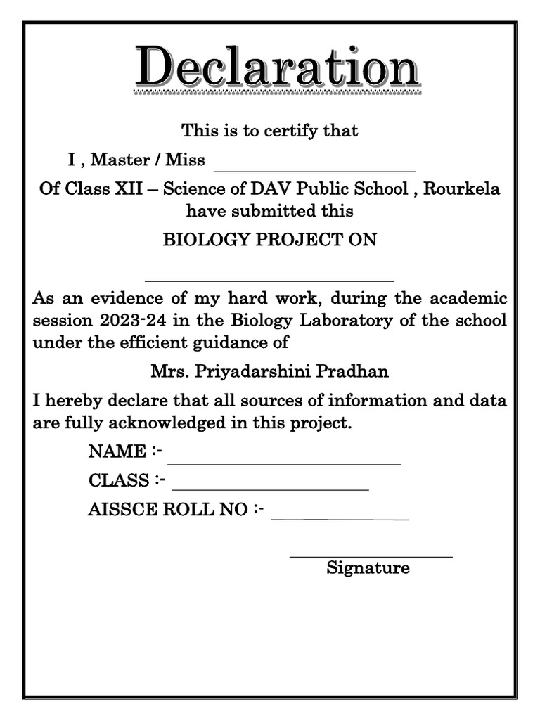 Declaration Final | PDF