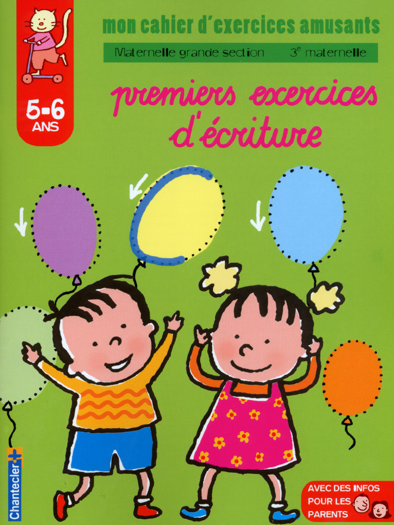 Chantecler - Parascolaire - Premiers Exercices D'écriture - GS 5-6 Ans ...