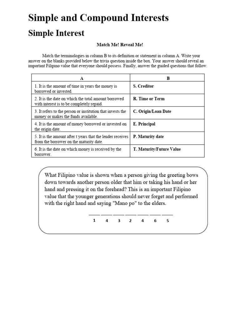 Simple and Compound Interests | PDF | Interest | Debt