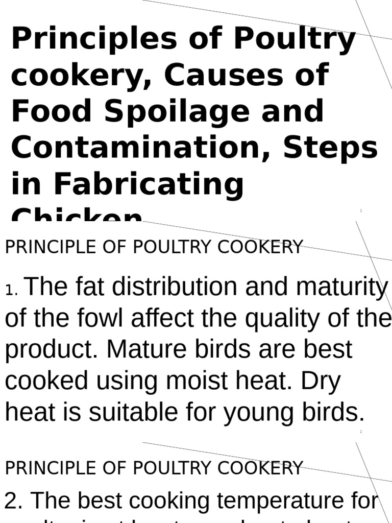 Lesson 6 Free Pdf Poultry Cooking