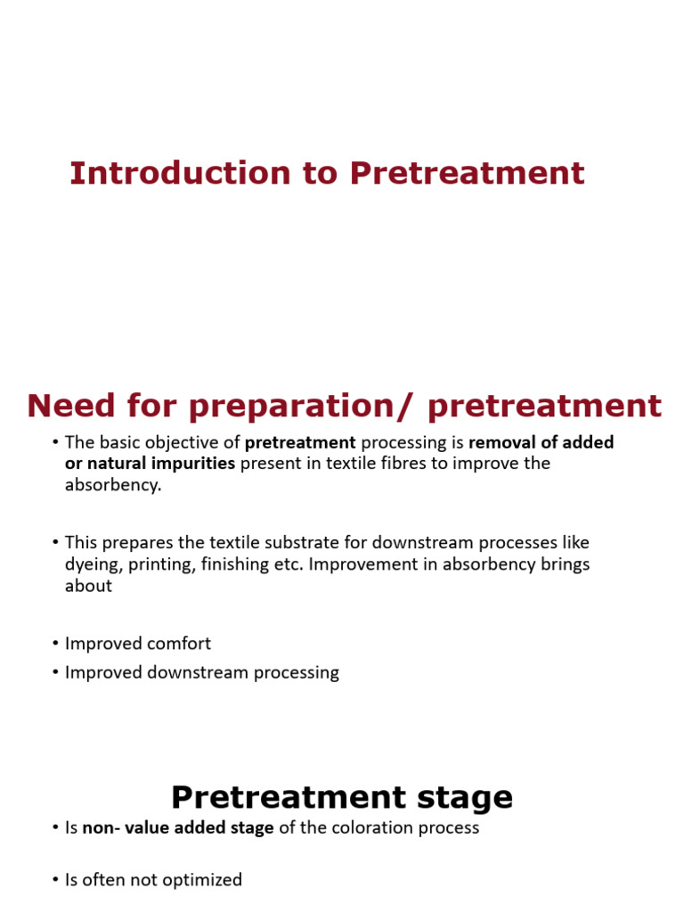 Introduction To Pretreatment | PDF | Hydrogen Peroxide | Bleach