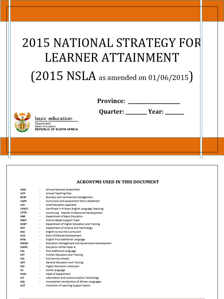 150609 Nsl A | PDF | Teachers | Curriculum