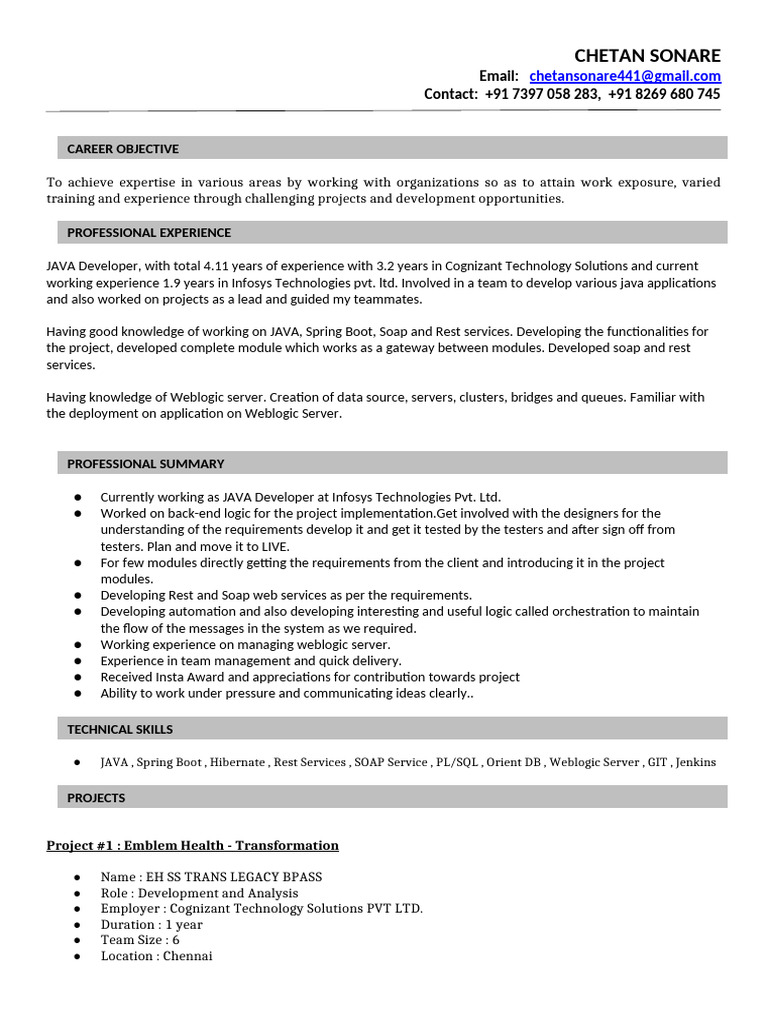 Resume_Chetan | PDF | Server (Computing) | Web Service