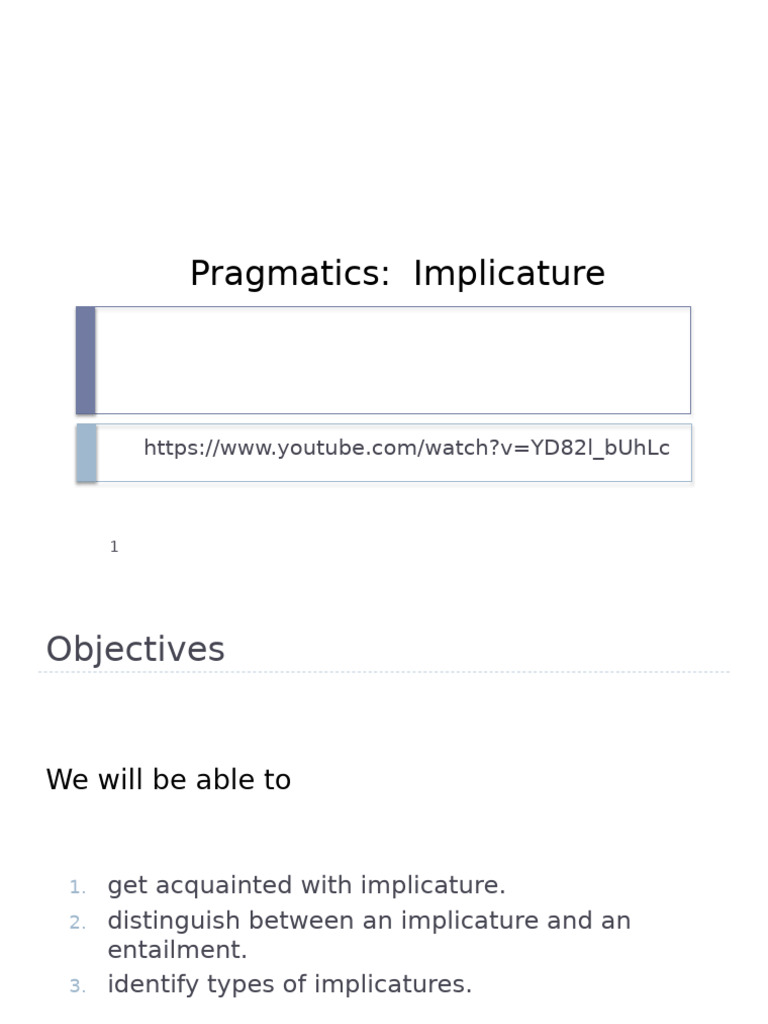 Implicature Unit 5 YUle | PDF | Semiotics | Linguistics