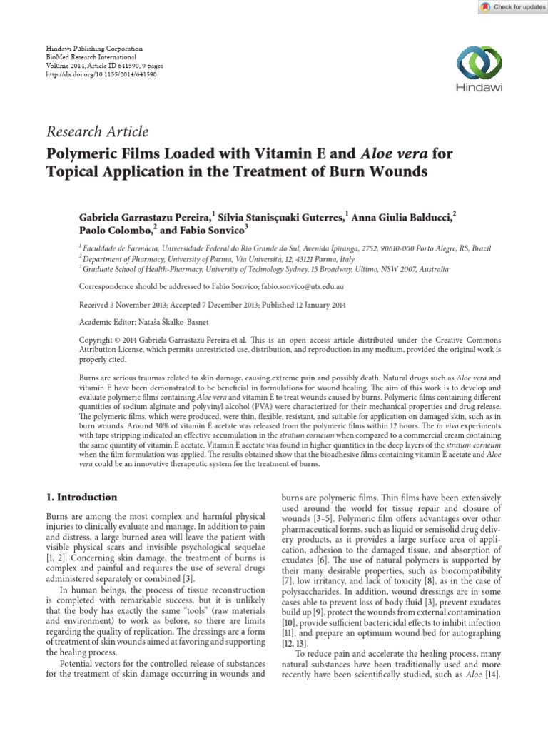 BioMed Research International - 2014 - Pereira - Polymeric Films Loaded ...