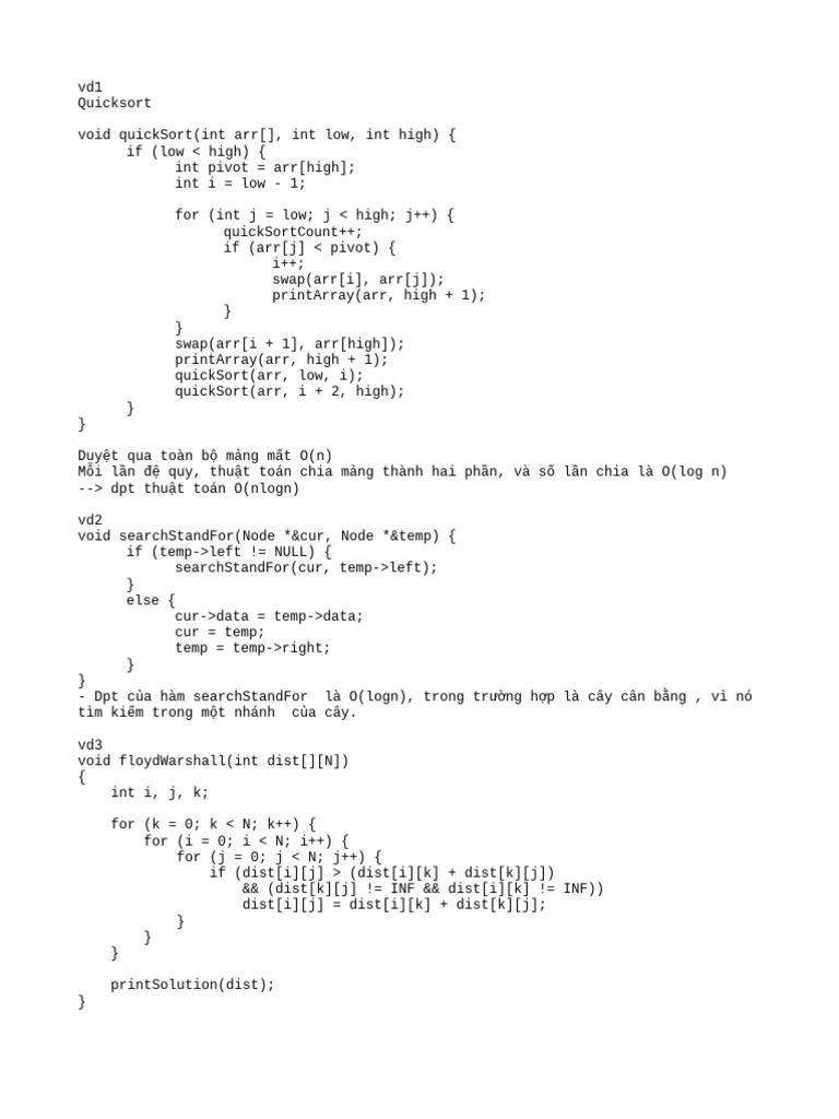 vd độ phức tạp O(nlogn) | PDF