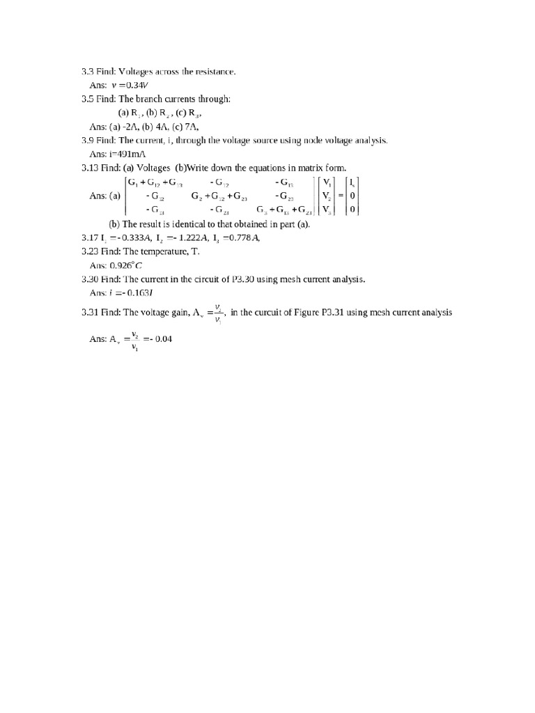 answer of CH3 homework | PDF