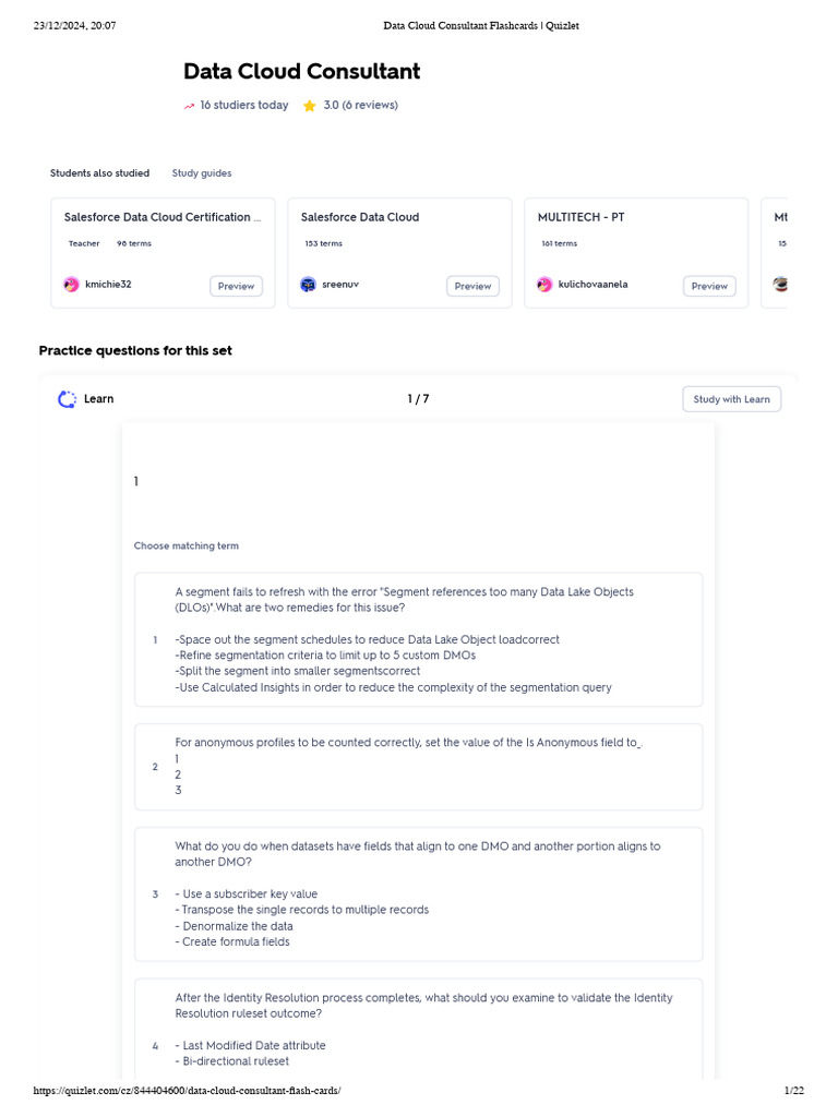 Data Cloud Consultant Study Guide | PDF | Cloud Computing | Zip (File ...