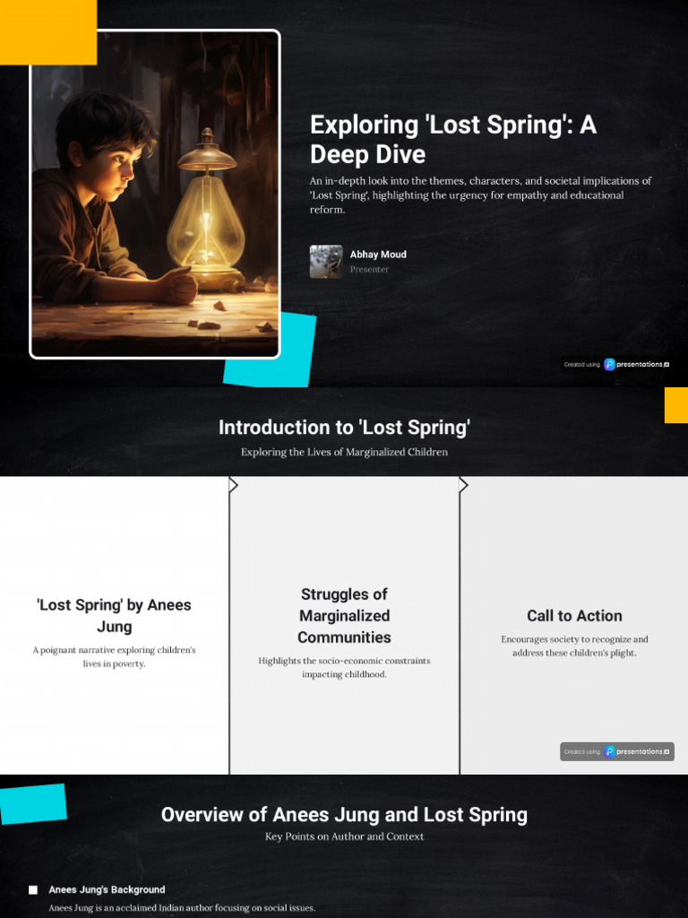 Class 12 English Project Lost Spring Analysis | PDF