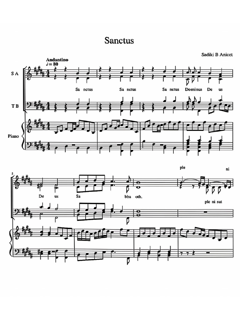 Sanctus_Sadiki B Anicet | PDF