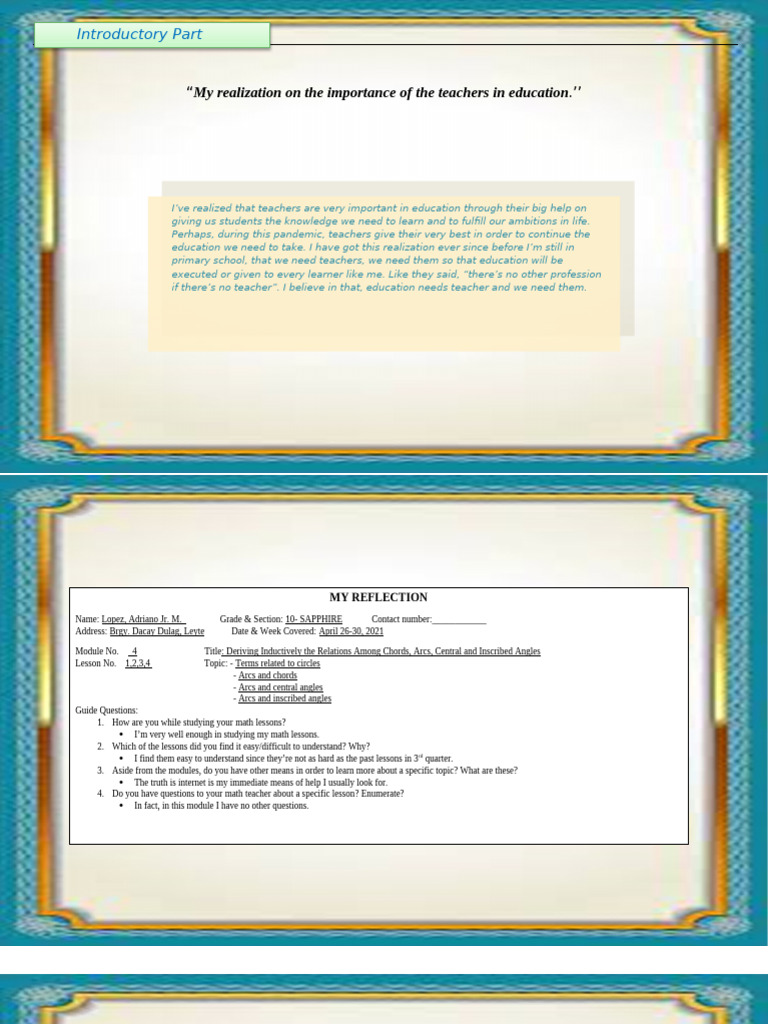 Math Portfolio Pdf Circle Trigonometric Functions