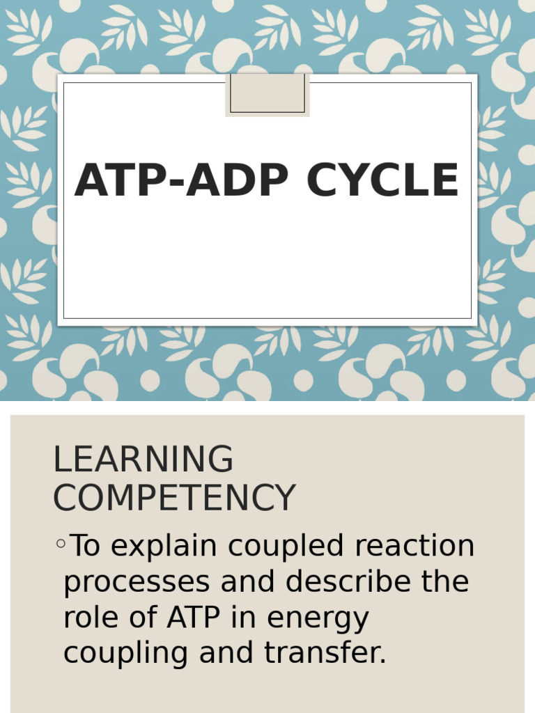 General Biology Week-1 - ADP-ATP-Cycle-1 | PDF | Redox | Nicotinamide ...