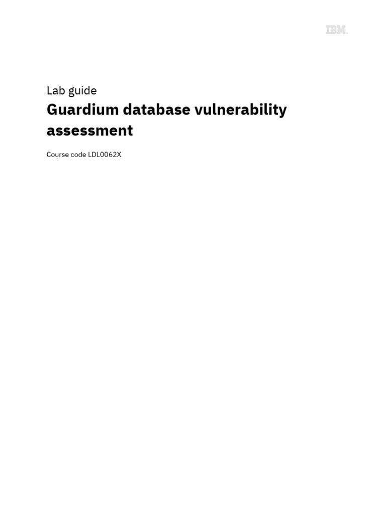 LDL0062_DB_VA_Guardium | PDF | Secure Shell | Red Hat