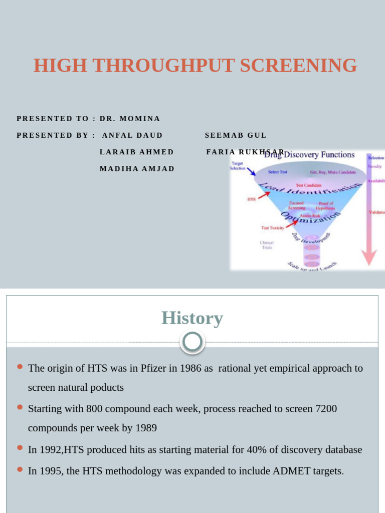 HTS | PDF | High Throughput Screening | Differential Scanning Calorimetry