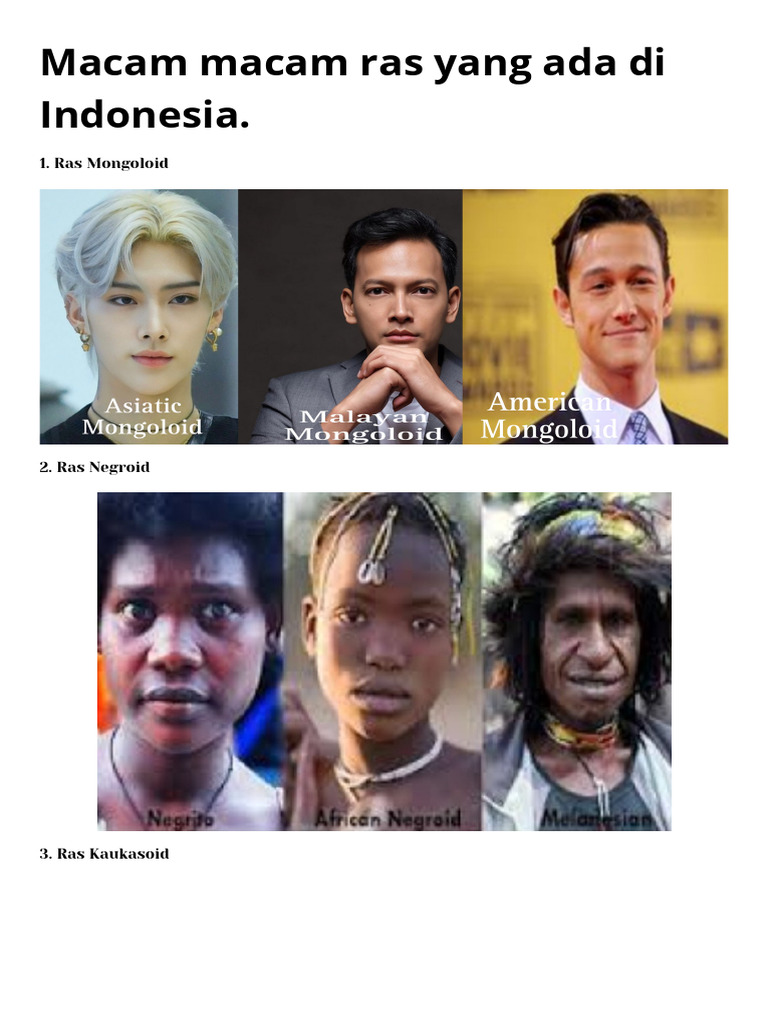 Macam Macam Ras Yang Ada Di Indonesia. - 20231122 - 213535 - 0000 | PDF