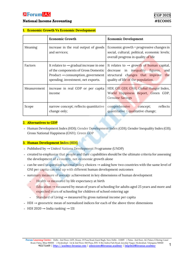 Economics 5 P1 National Income Accounting | PDF | Gross Domestic ...
